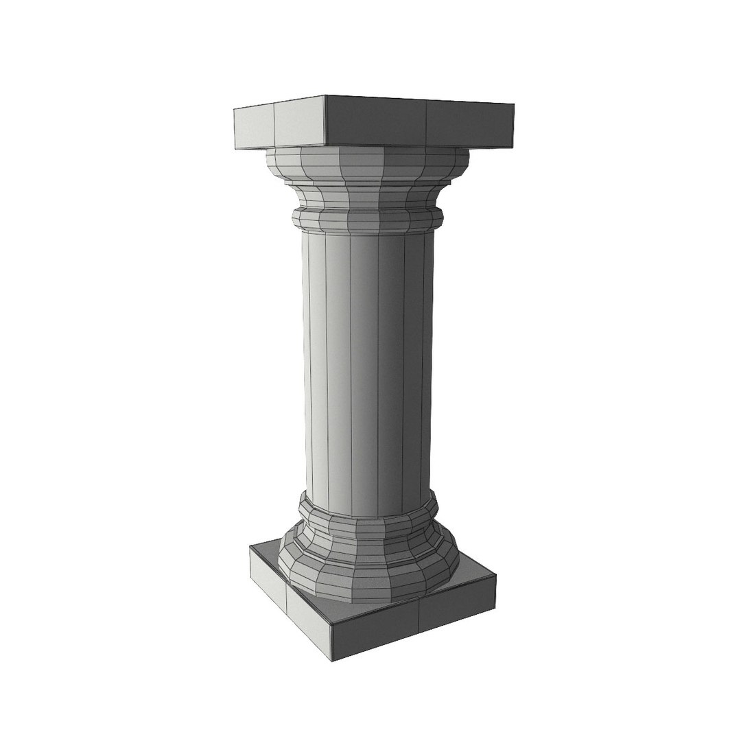 3d Model Pedestal Column