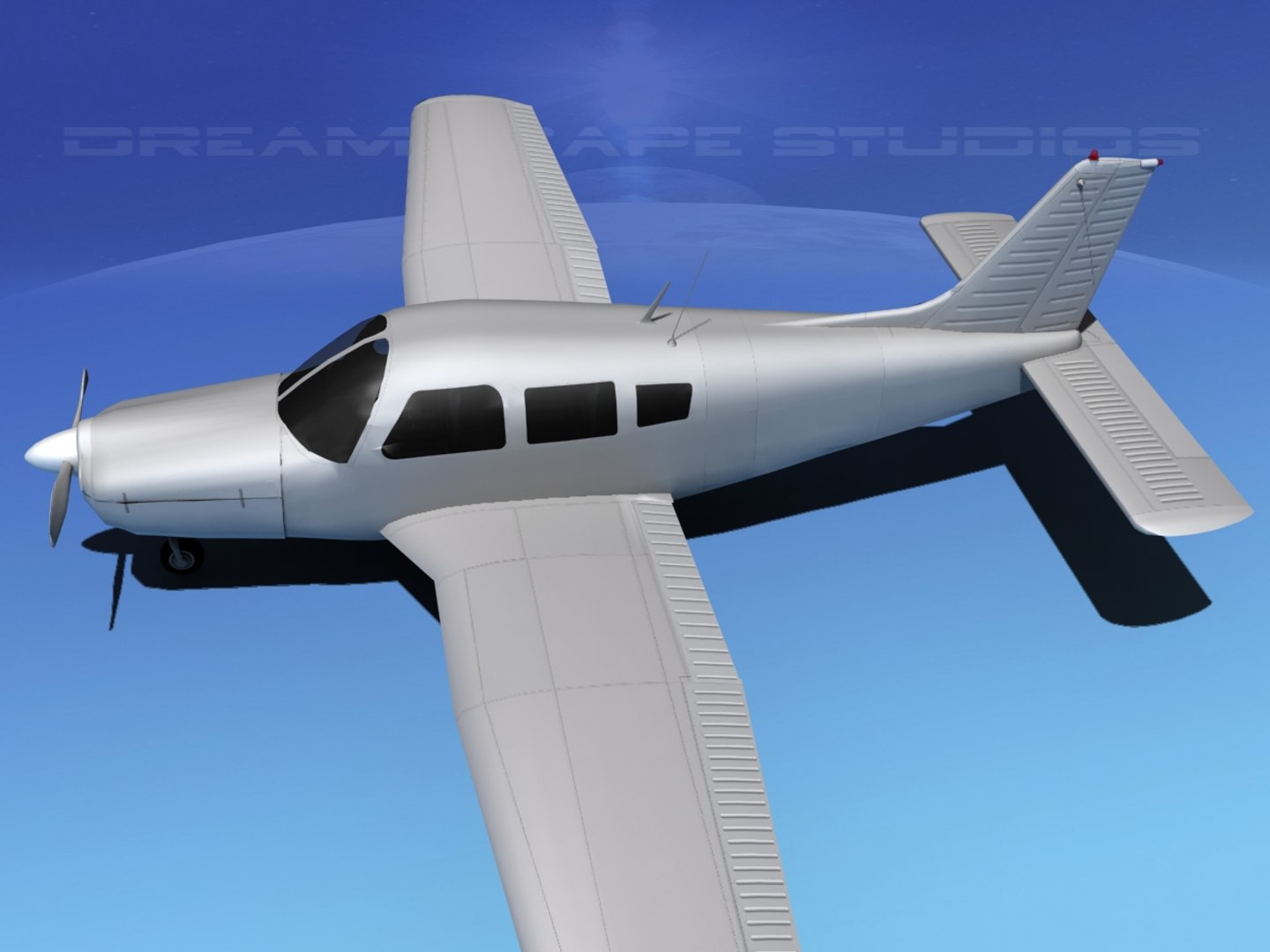 3d Propeller Piper Warrior Ii Model