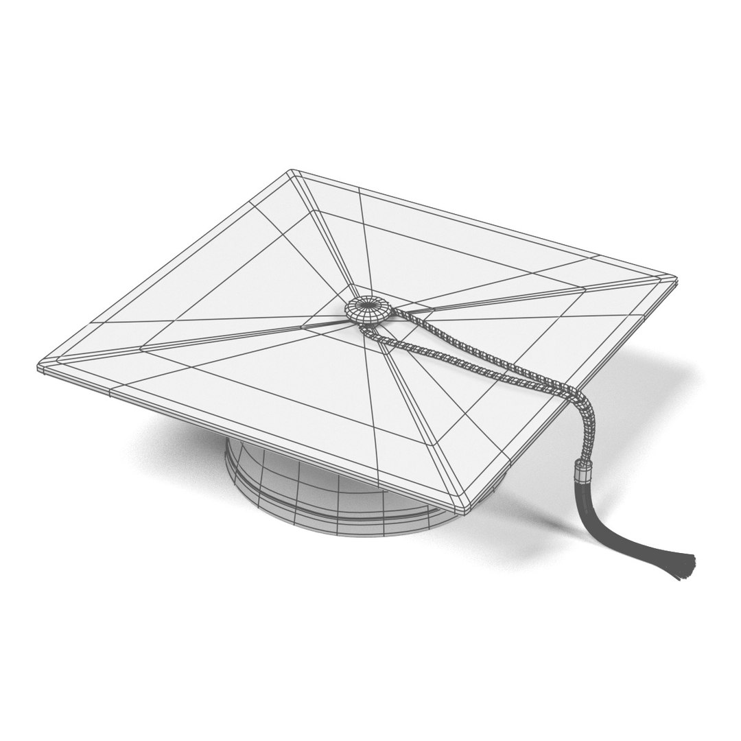 Graduation Diploma Cap 3d Model