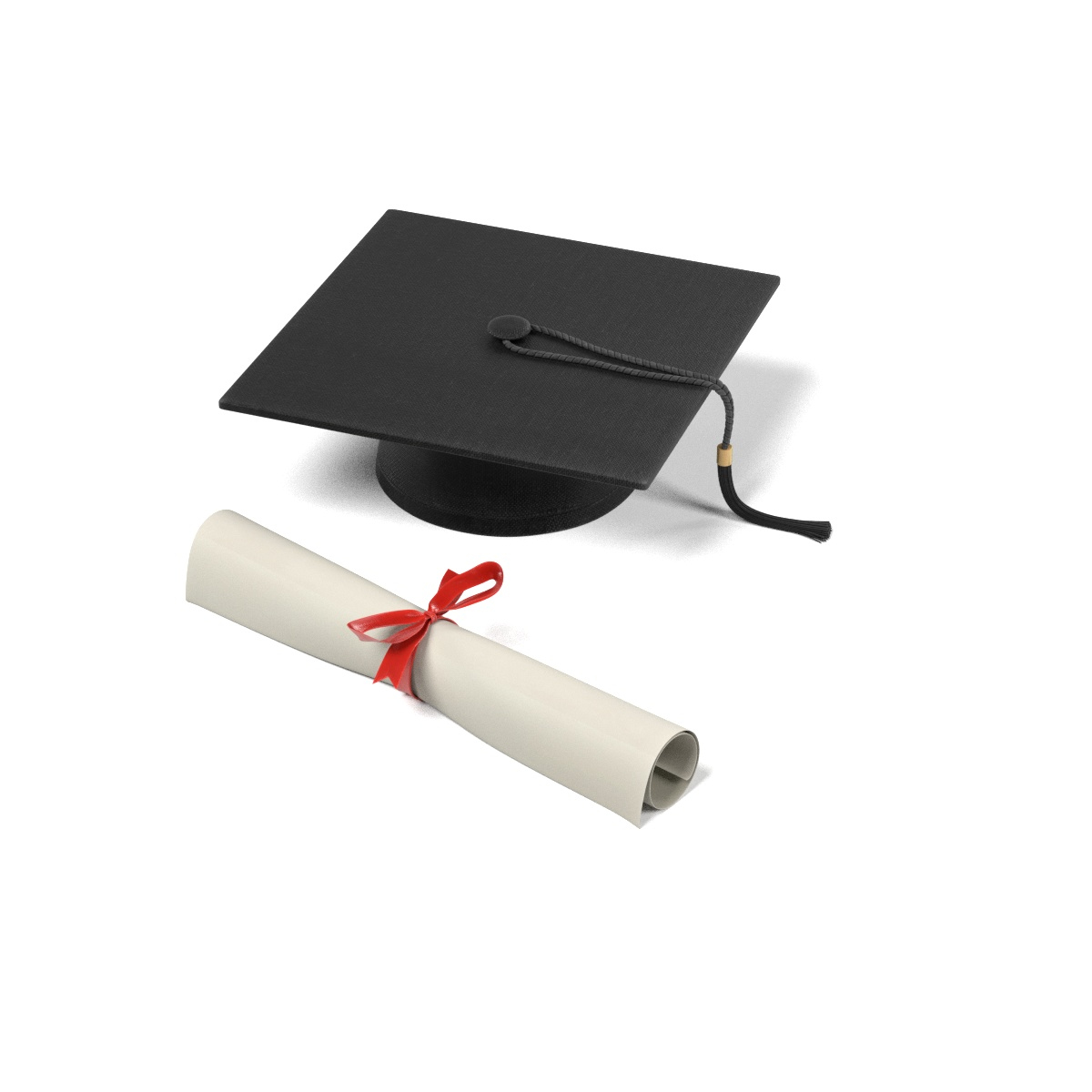 graduation diploma cap 3d model