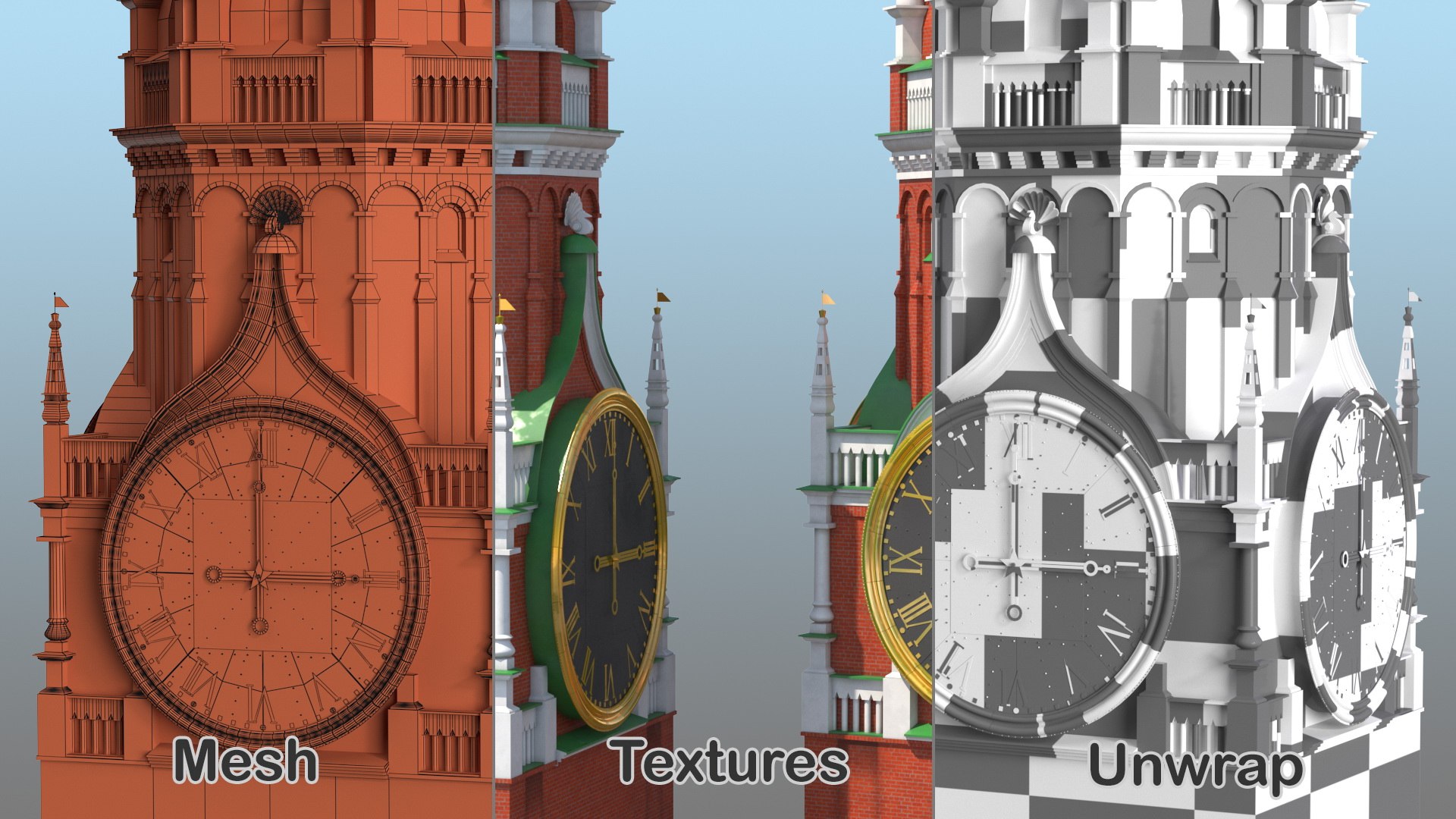 Kremlin Clock 3D Model - TurboSquid 1559117