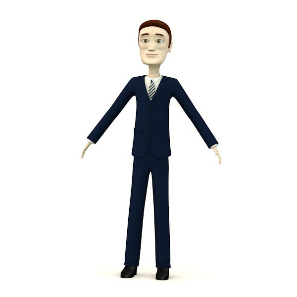3ds cartoon male suit