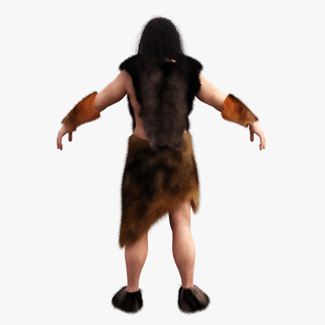 3d neanderthal cave man