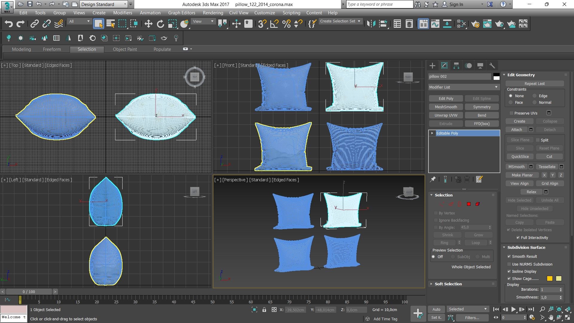 Decorative Pillows Set 122 3D model - TurboSquid 1935343