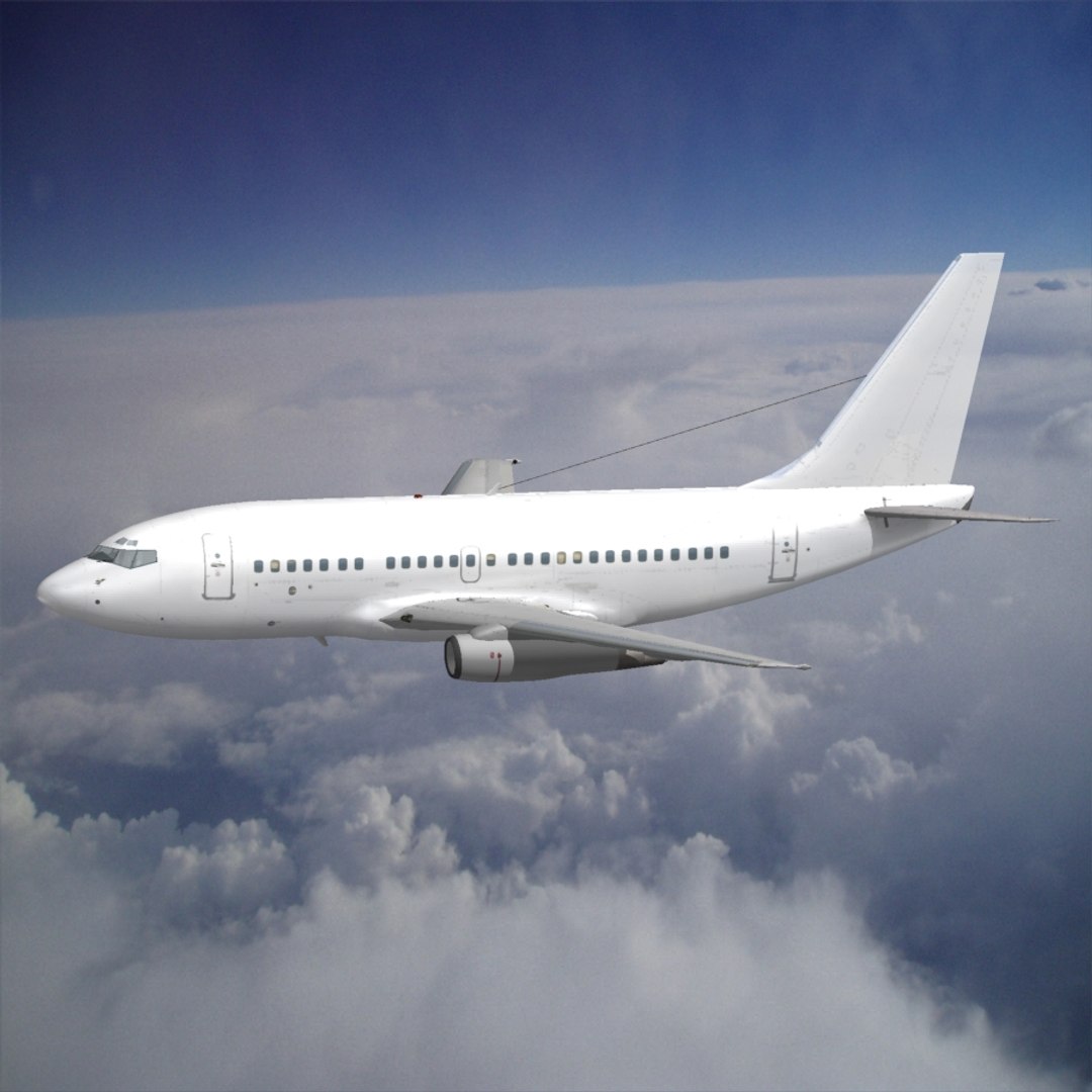 3d B737-200 Generic White