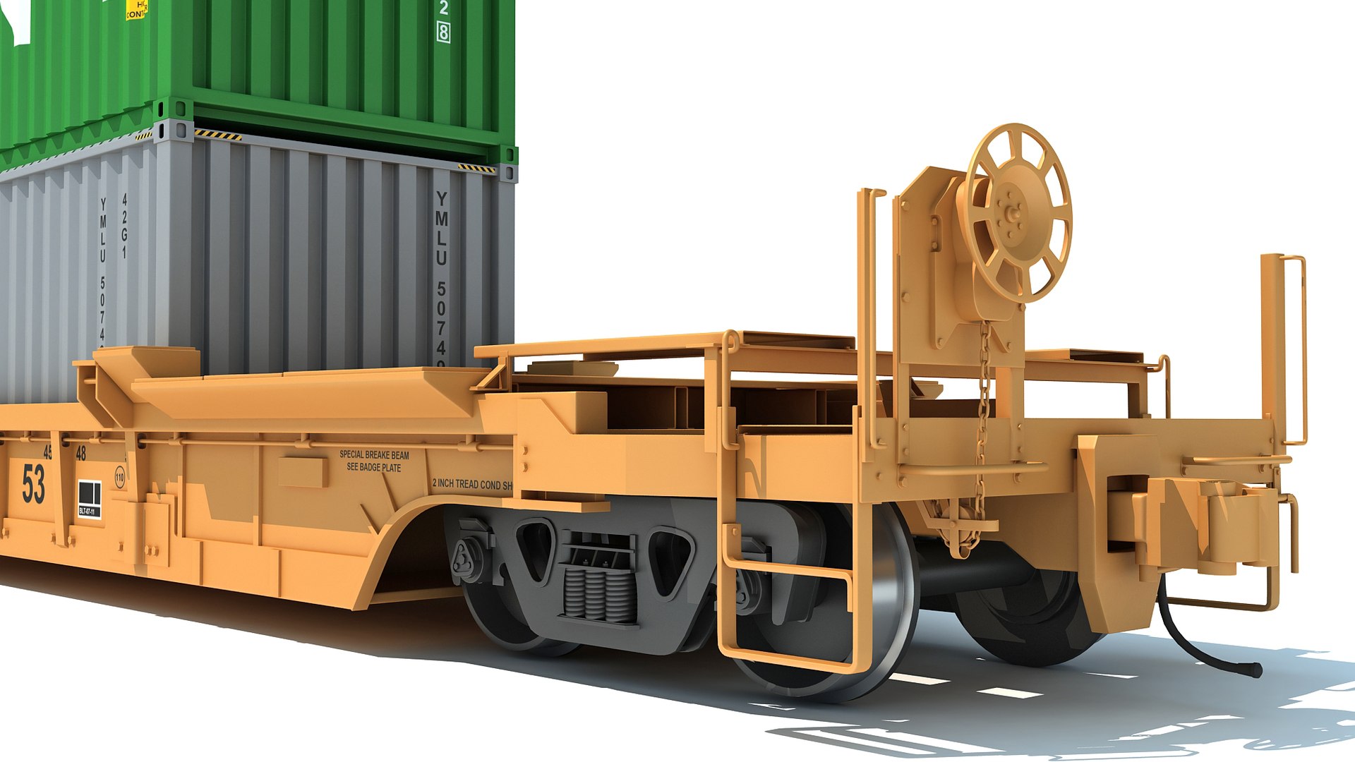 3D Railroad Car Containers - TurboSquid 1608600
