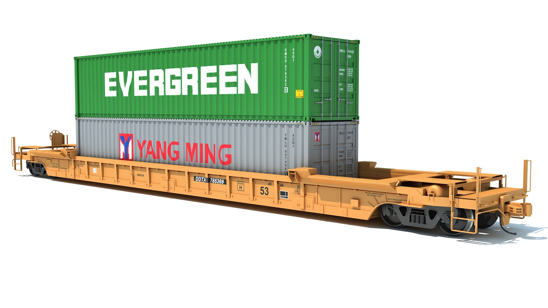 3D Railroad Car Containers - TurboSquid 1608600