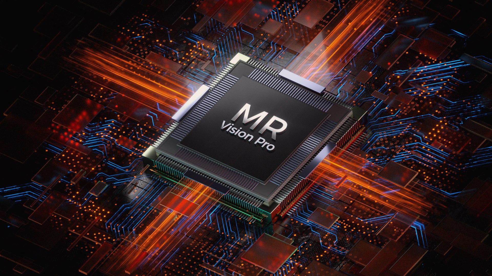 C4D Intelligent Head Display Mixed Reality Chip Transmission Chip 3D ...