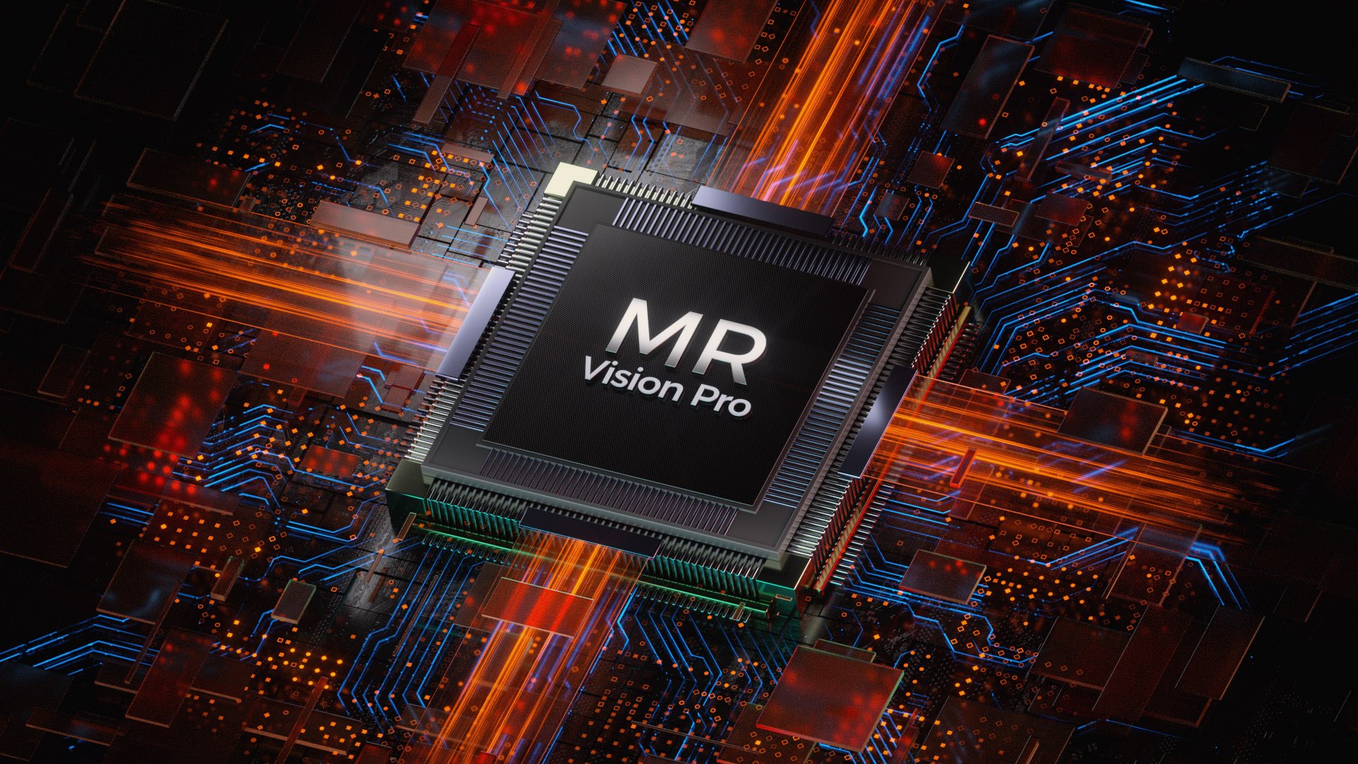 C4D Intelligent Head Display Mixed Reality Chip Transmission Chip 3D ...