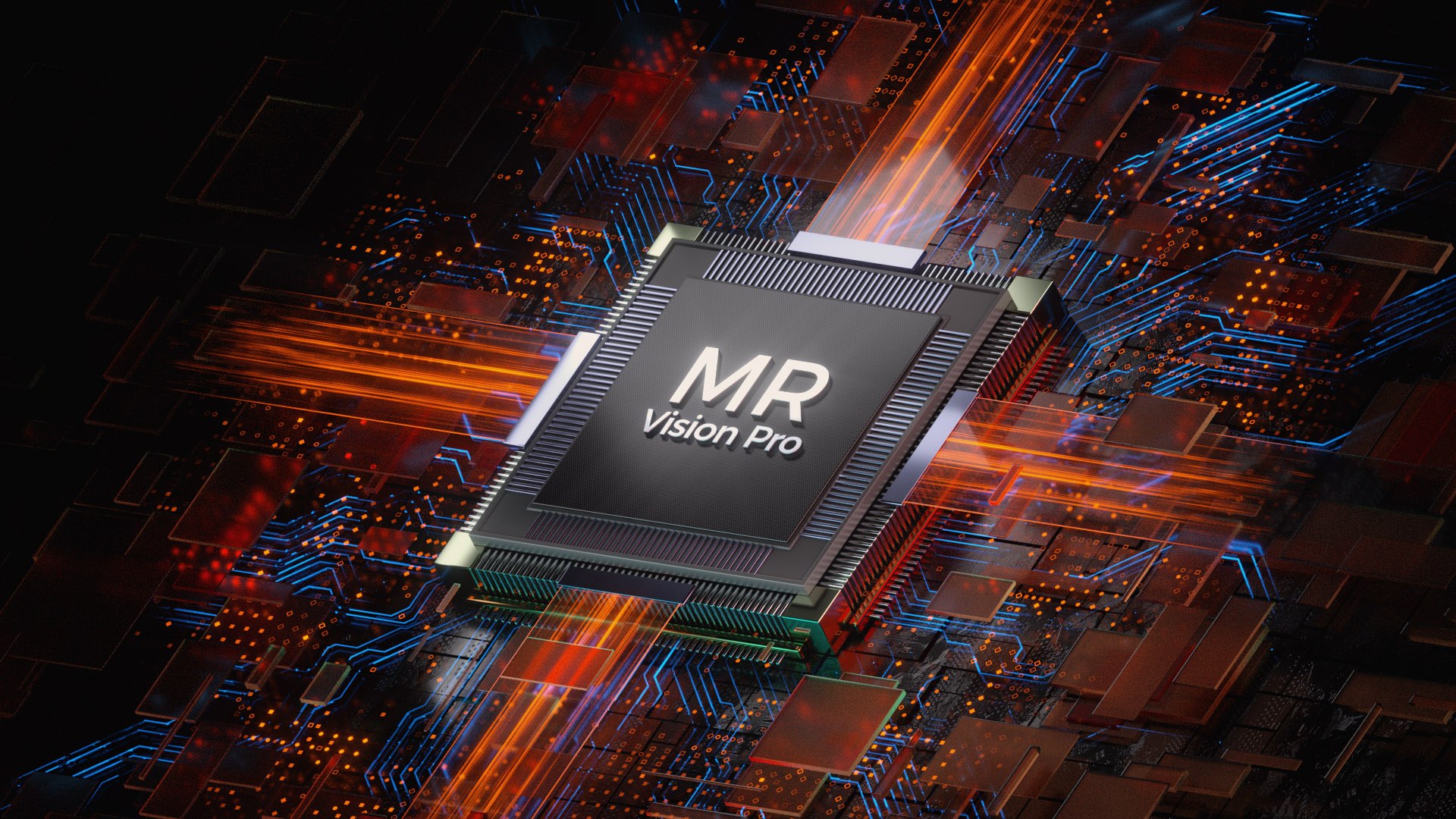 C4D Intelligent Head Display Mixed Reality Chip Transmission Chip 3D ...