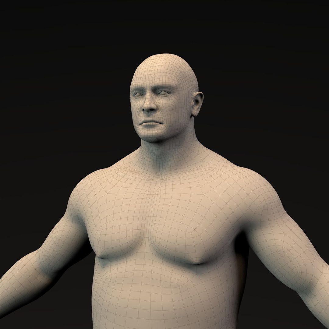 3D Heavy Man Base Mesh - TurboSquid 2226083