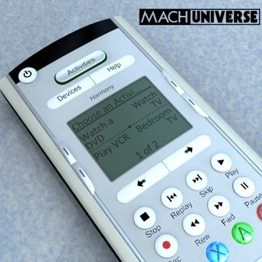 3d logitech harmony remote control model