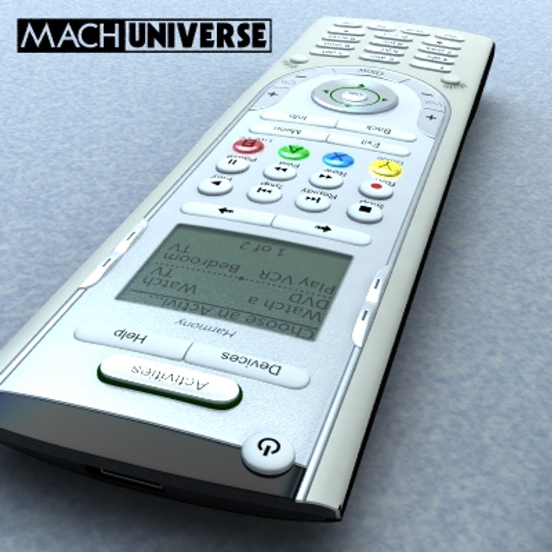 3d logitech harmony remote control model