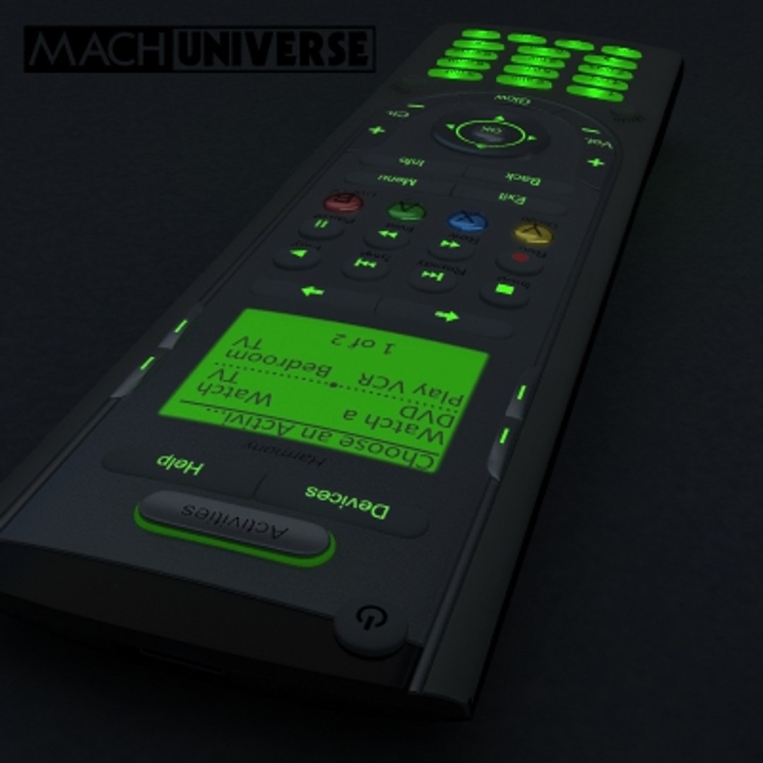 3d logitech harmony remote control model