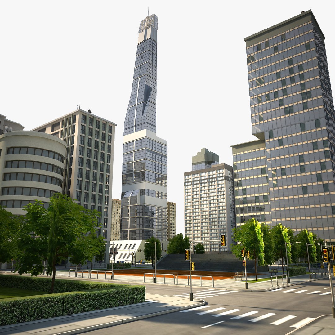 3d detroit city 2 model