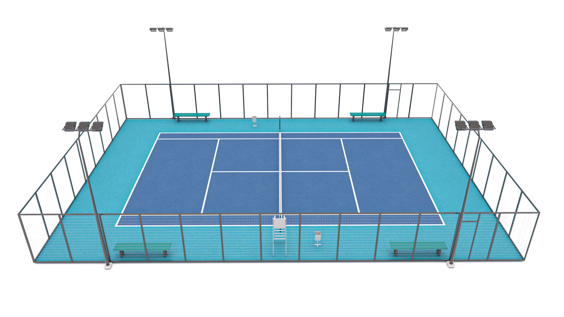 3D Tennis Court 3 - TurboSquid 2339848