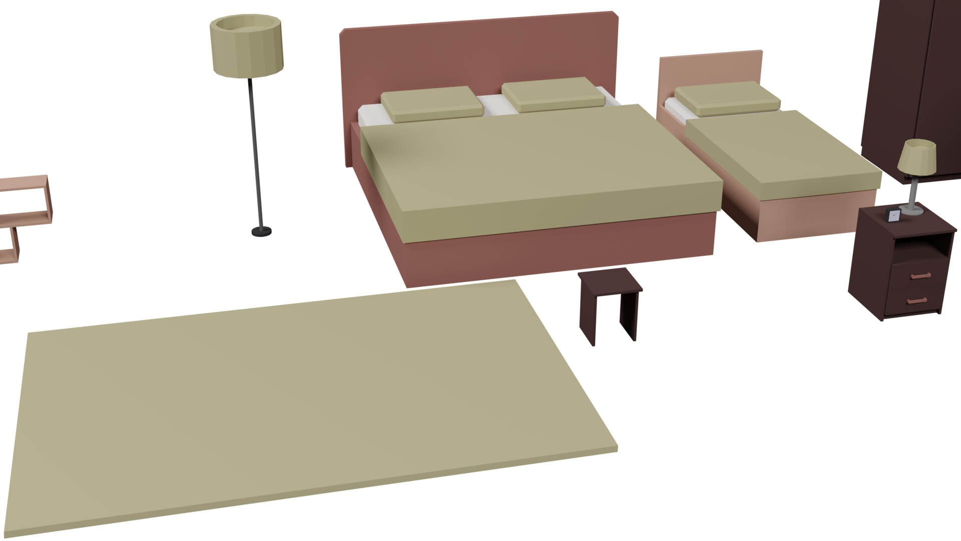 3D Collection Of Low-poly Furniture - TurboSquid 1756906