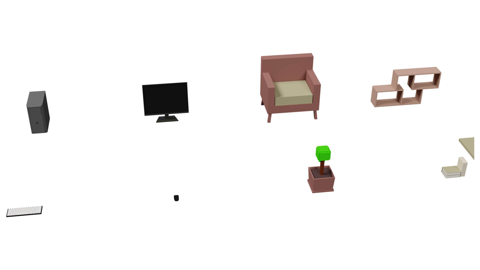 3D Collection Of Low-poly Furniture - TurboSquid 1756906