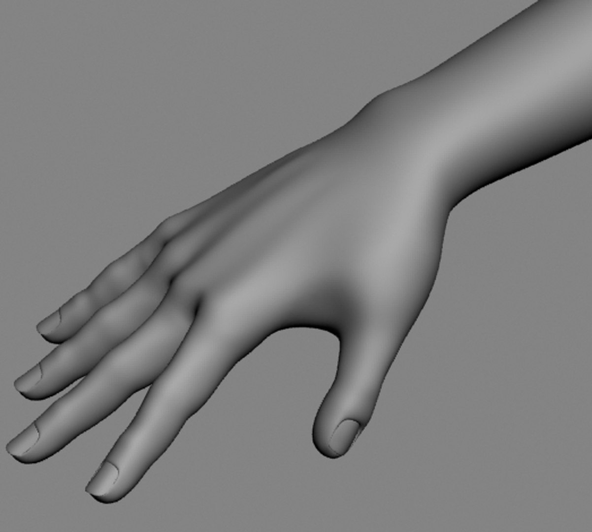 realistic hand 3d model