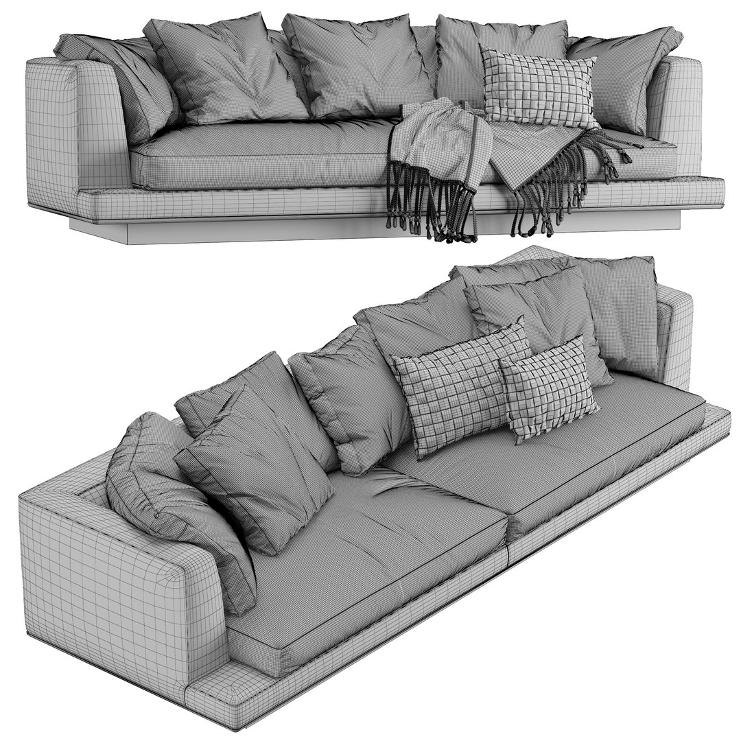 BeB Italia Aurae Sofa 3D Model - TurboSquid 1727387