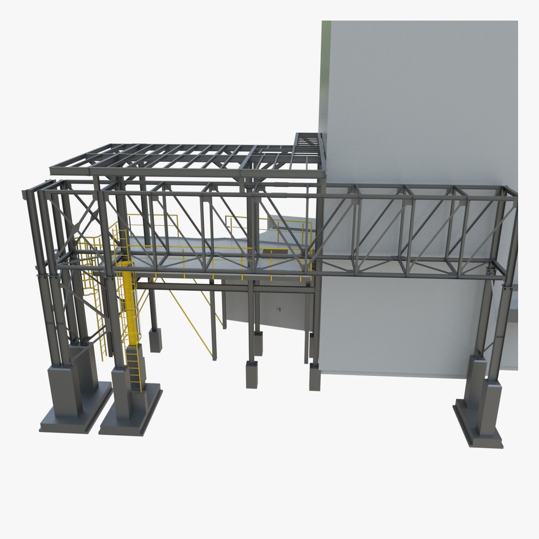 3d Obj Modular Steel Construction Building
