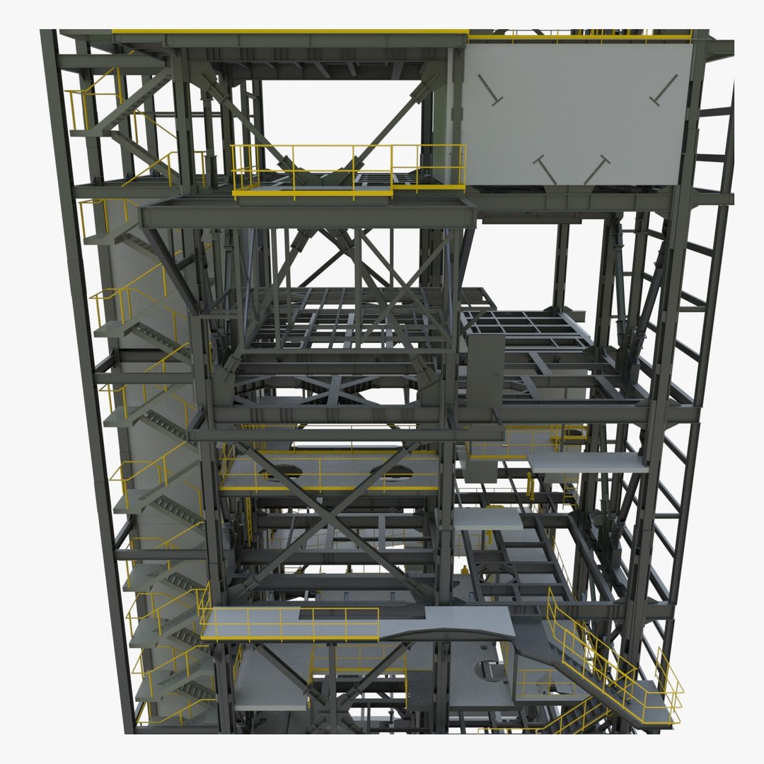 3d Obj Modular Steel Construction Building