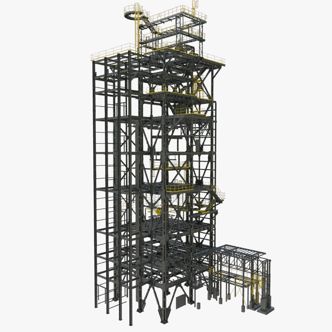 3d Obj Modular Steel Construction Building