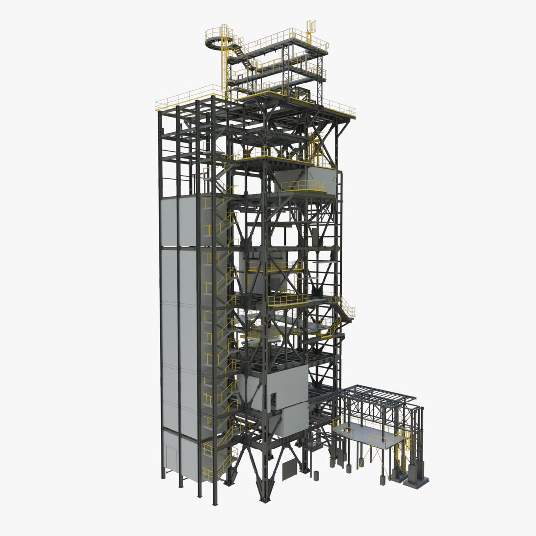 3d Obj Modular Steel Construction Building