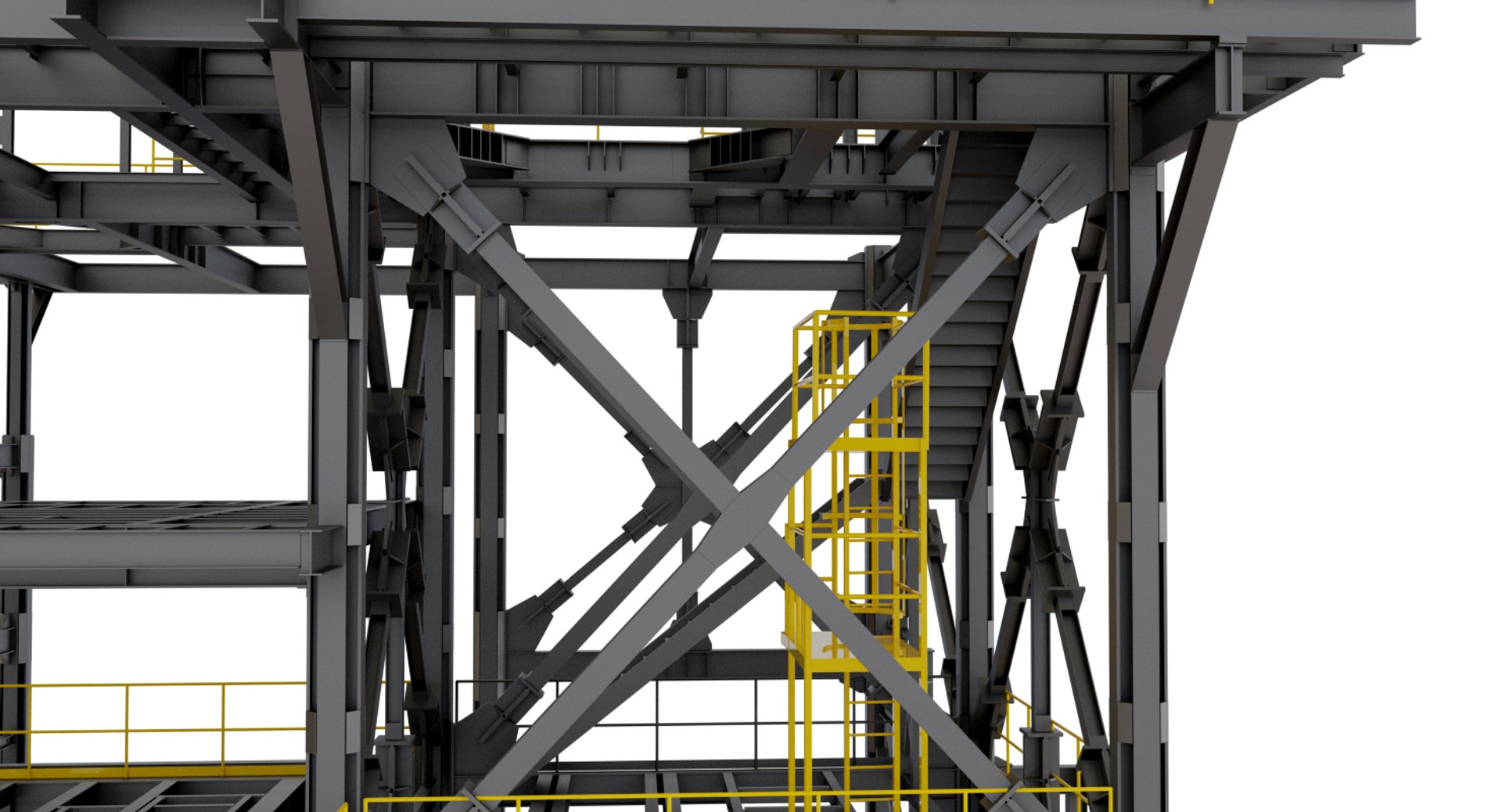 3d Obj Modular Steel Construction Building