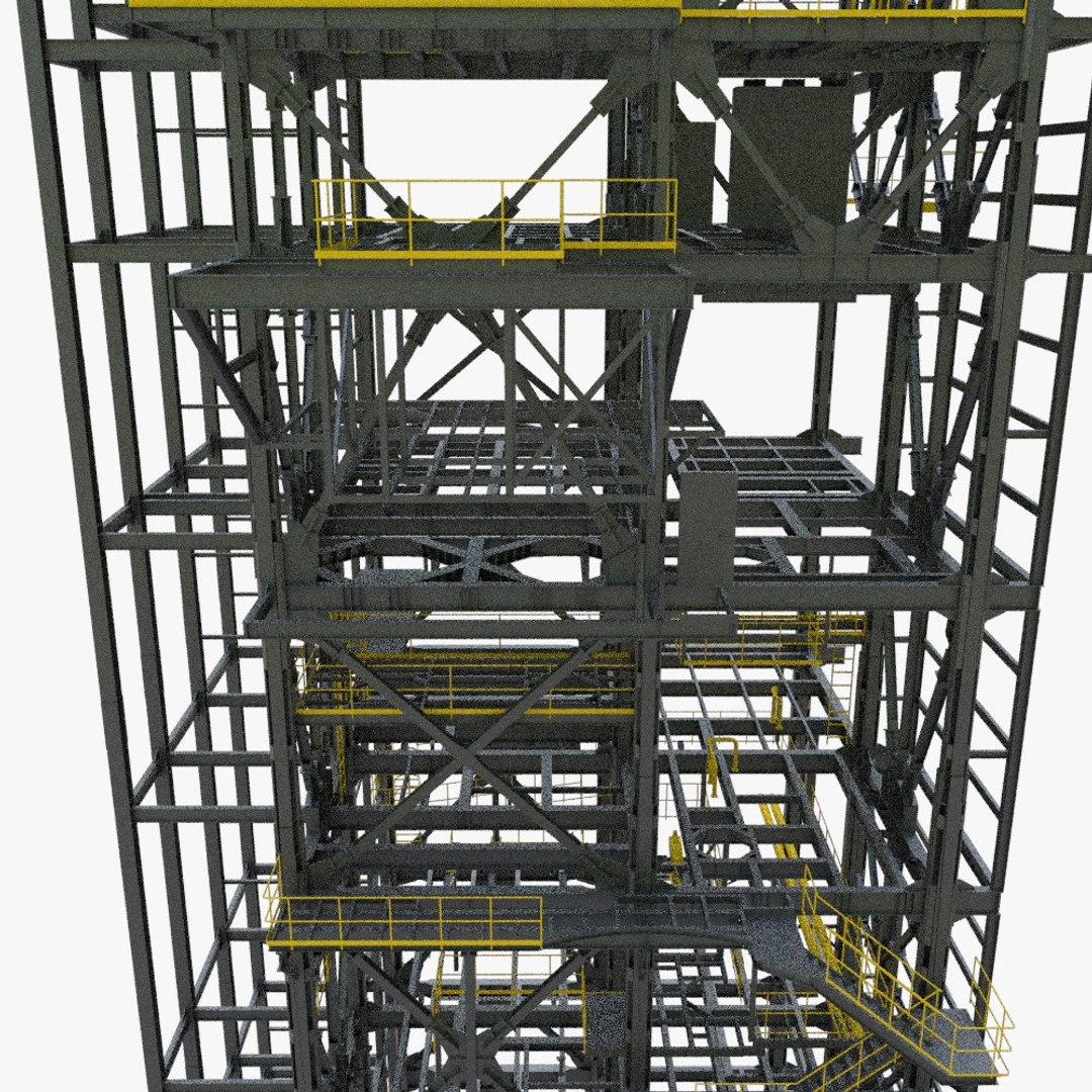 3d Obj Modular Steel Construction Building
