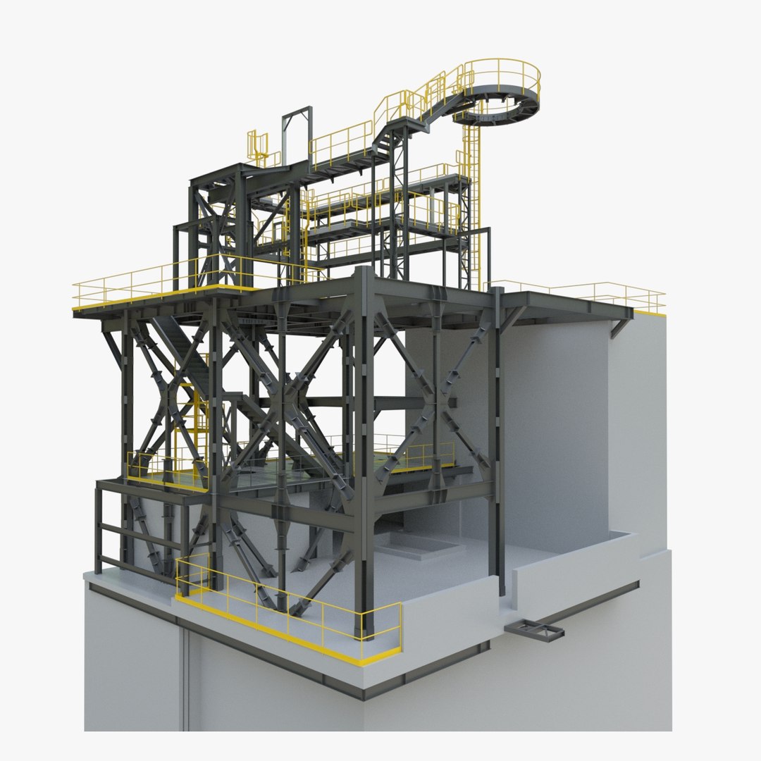 3d Obj Modular Steel Construction Building