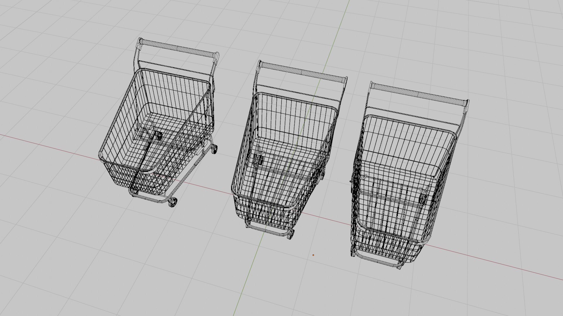 3D Shopping Cart With 4k Pbr Textures Clean Dirty And Rusty ...