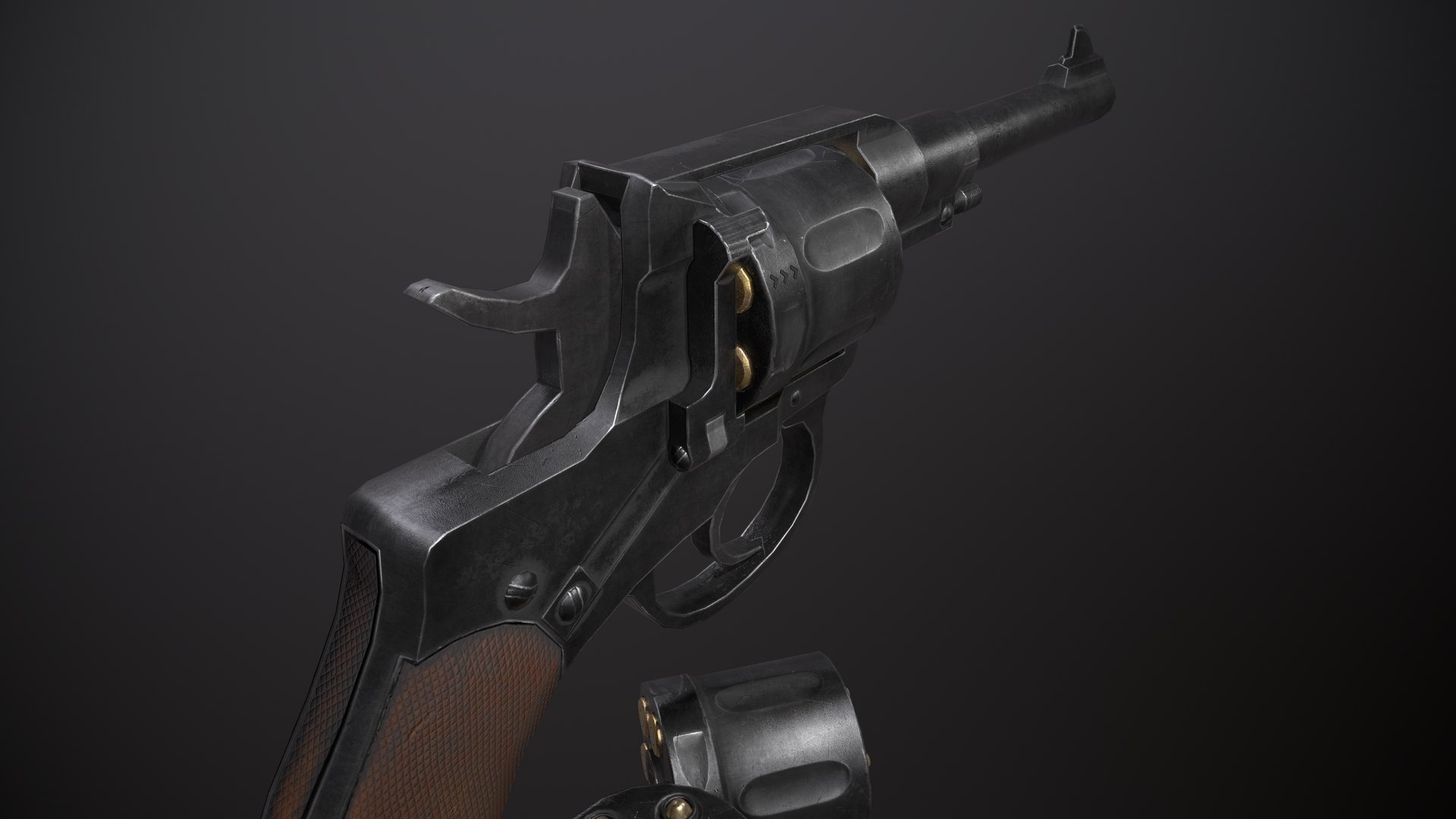 Nagant Revolver M1895 Model - TurboSquid 1419263