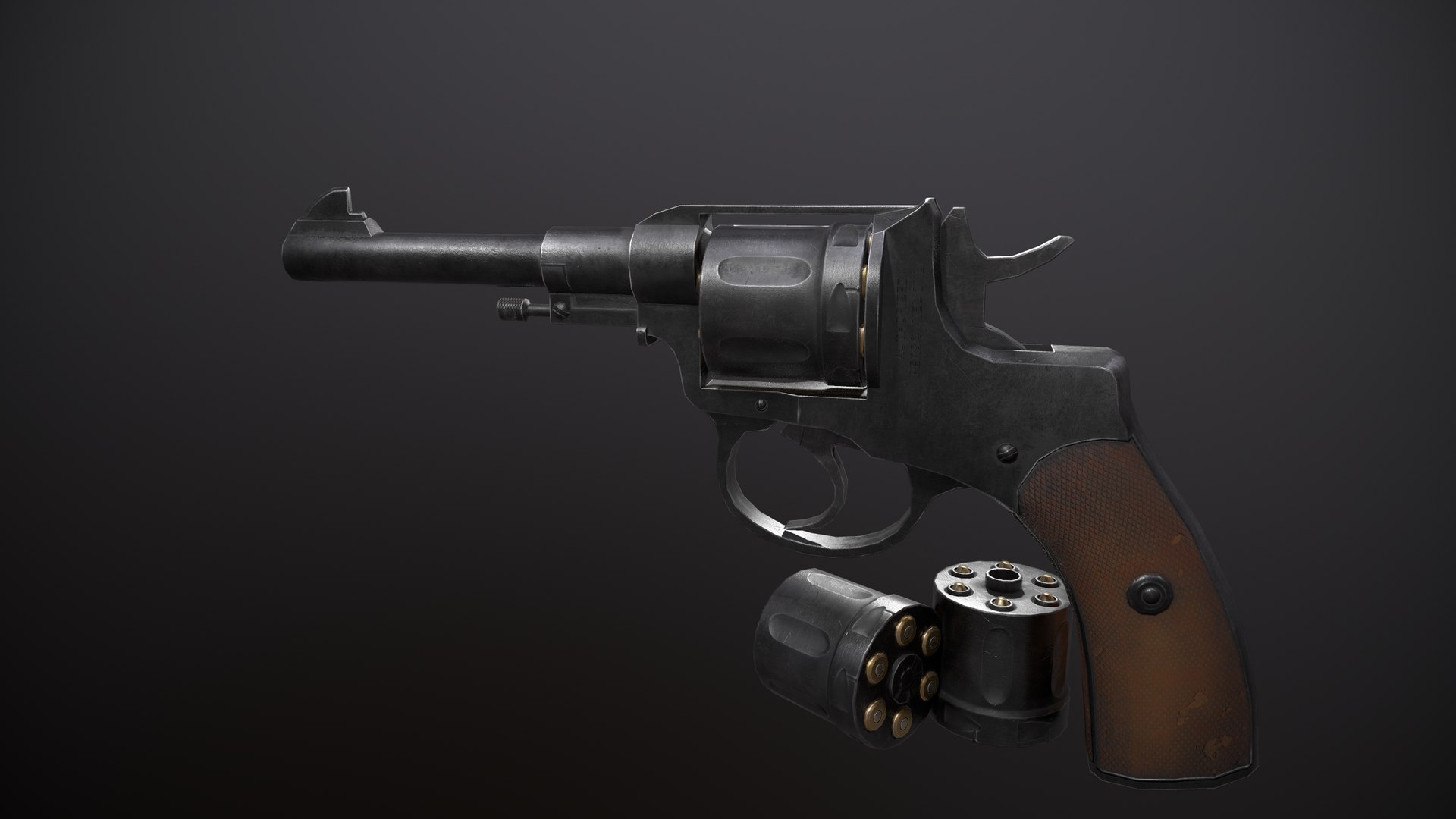 Nagant Revolver M1895 Model - TurboSquid 1419263
