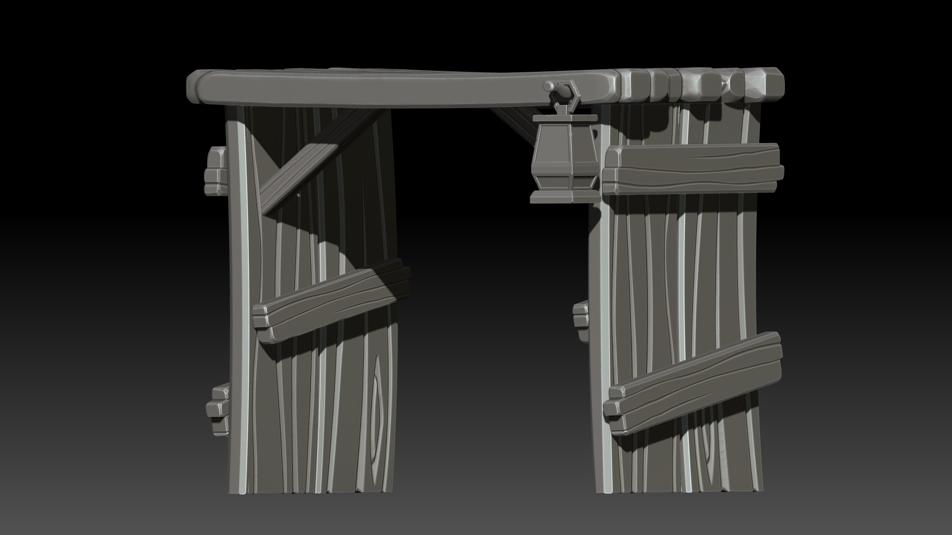 Stylized Wooden Gate 3D Model - TurboSquid 1707988