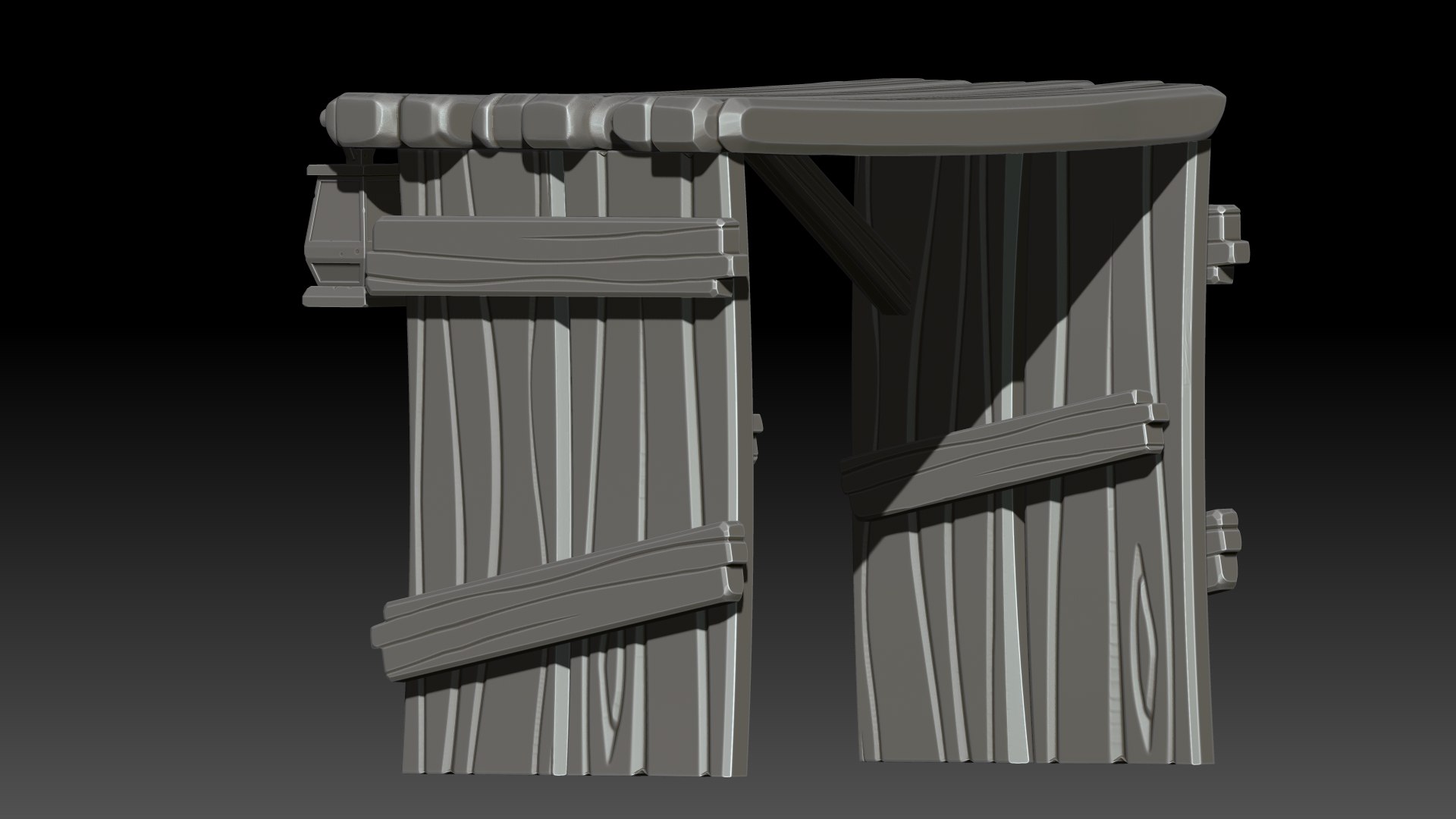 Stylized Wooden Gate 3D Model - TurboSquid 1707988