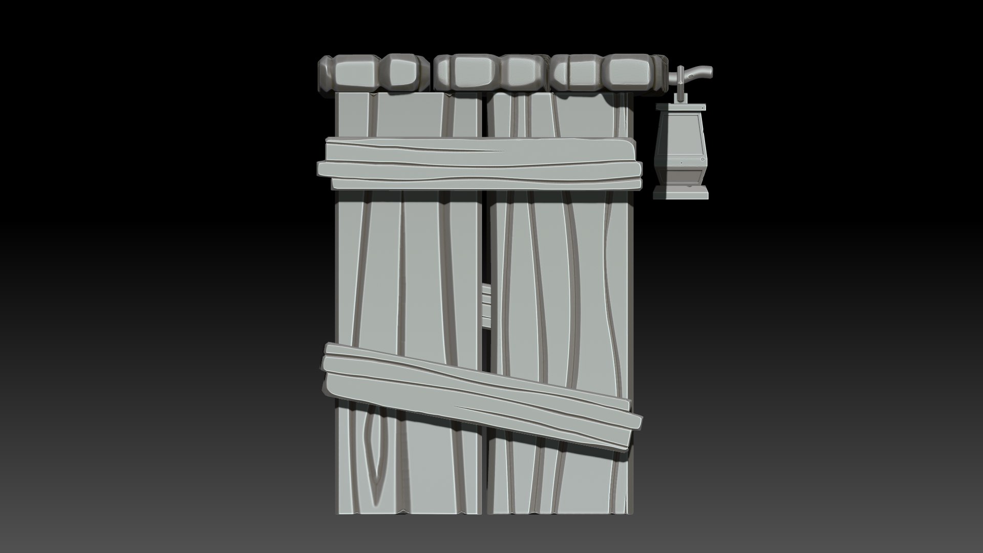 Stylized Wooden Gate 3D Model - TurboSquid 1707988
