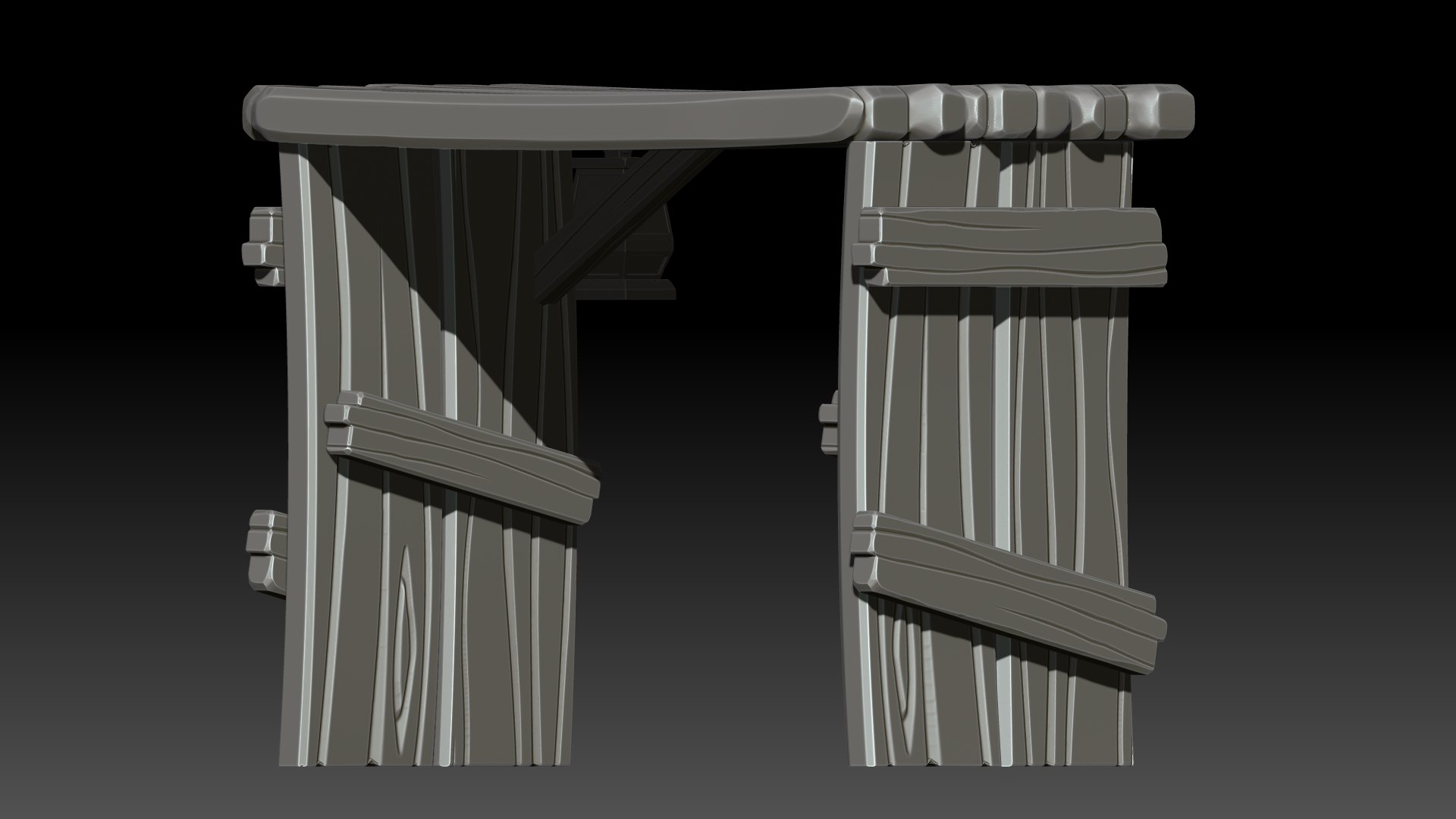 Stylized Wooden Gate 3D Model - TurboSquid 1707988
