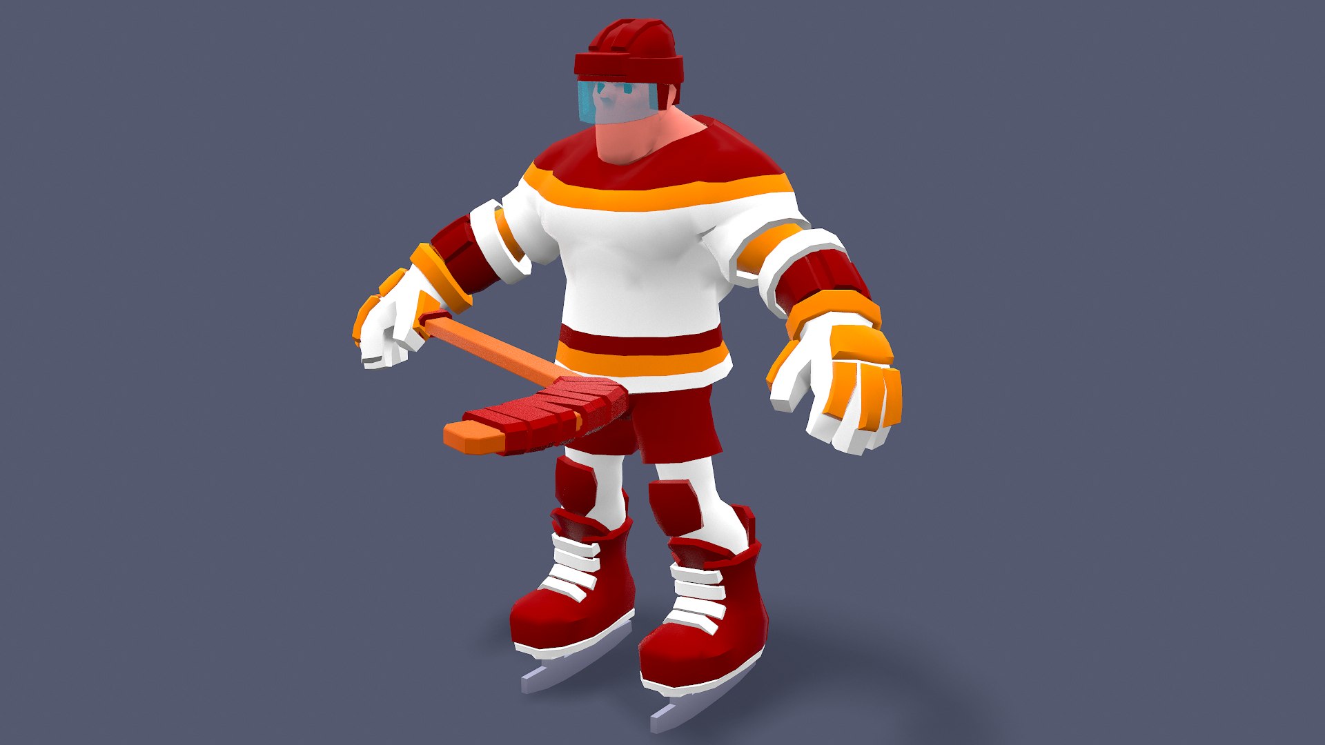 Hockey Player Red Team Model - TurboSquid 2101163
