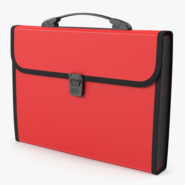 Expanding File Folder with Handle Red 3D model - TurboSquid 1992414