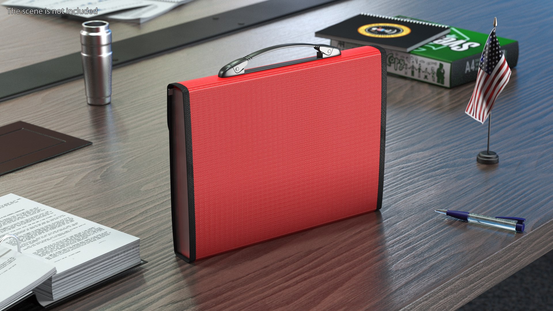 Expanding File Folder With Handle Red 3D Model - TurboSquid 1992414