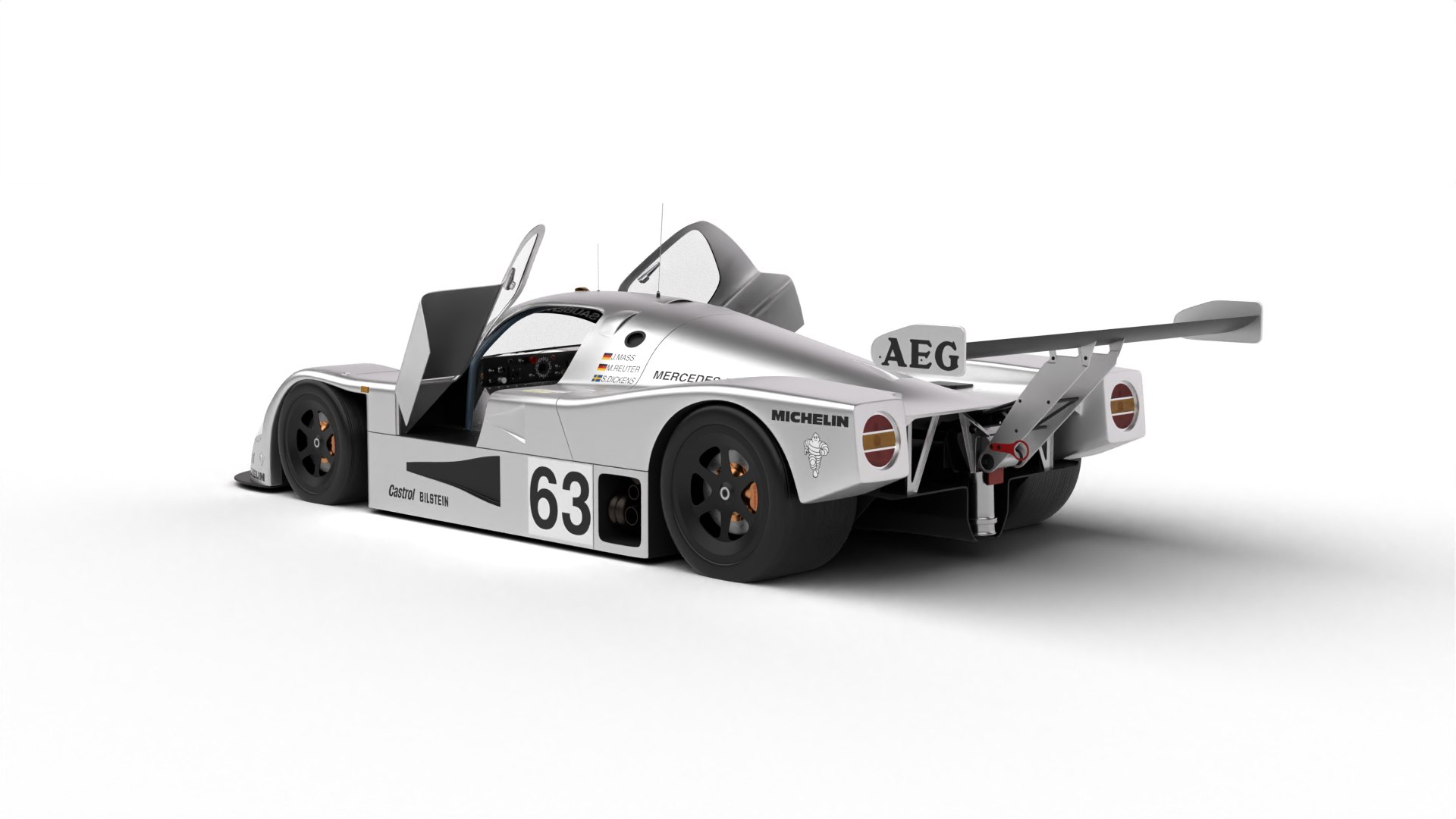 Mercedes Benz C9 1987 Sauber Racing HQ 3d Model 3D Model - TurboSquid ...