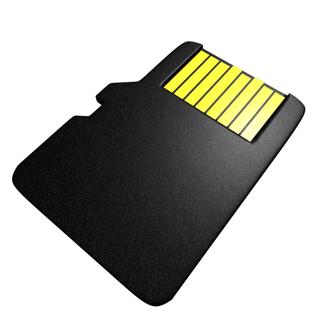 Simple Microsd 3d Model