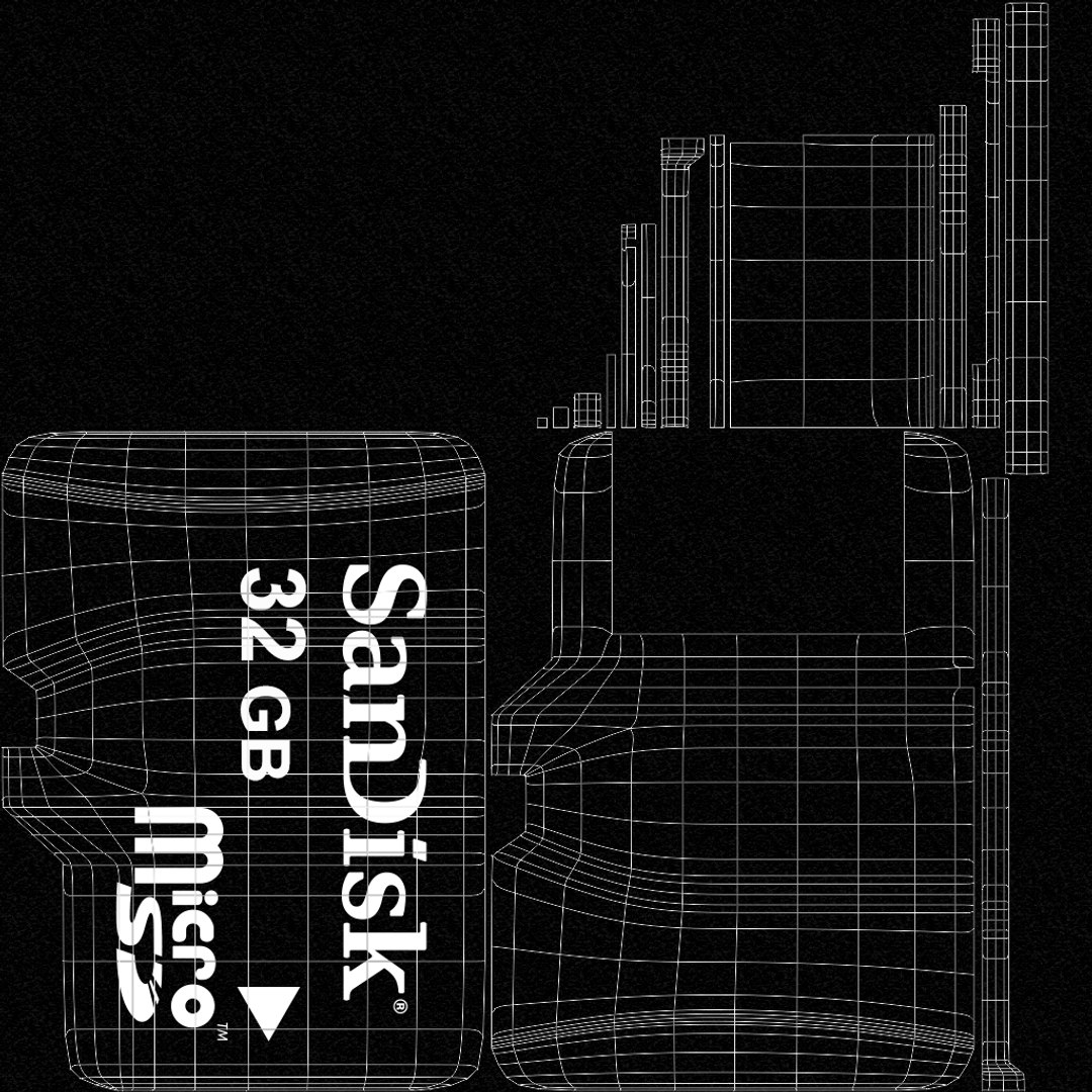 Simple Microsd 3d Model