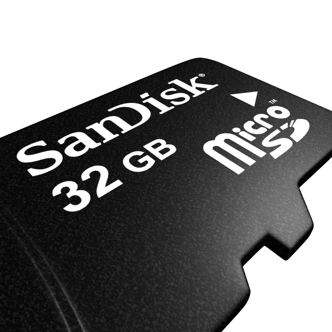 Simple Microsd 3d Model