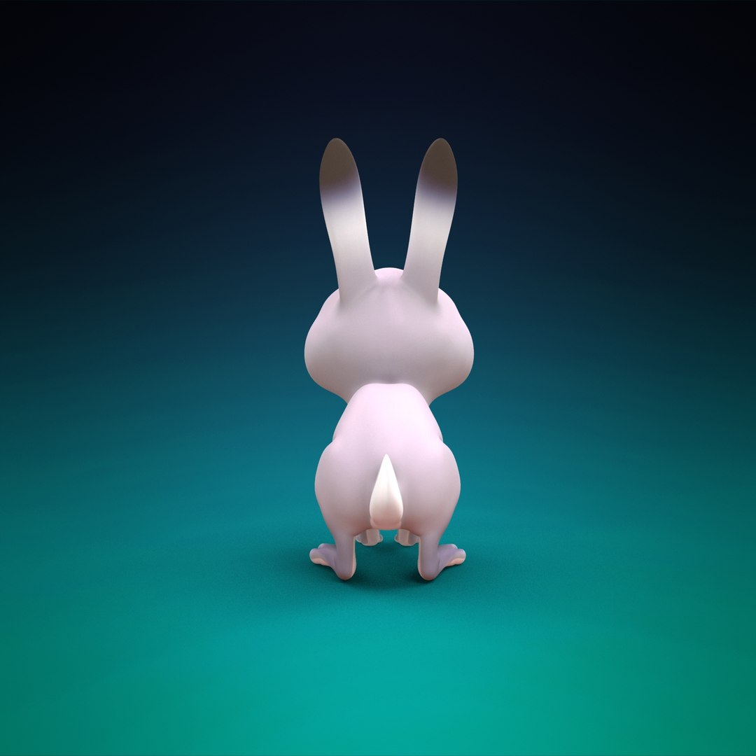 3d Max Cute Cartoon Rabbit Fur
