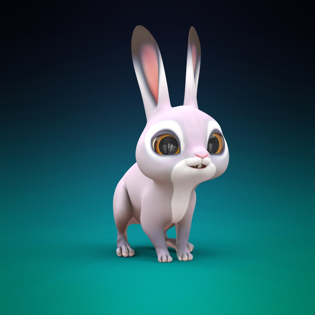 3d Max Cute Cartoon Rabbit Fur