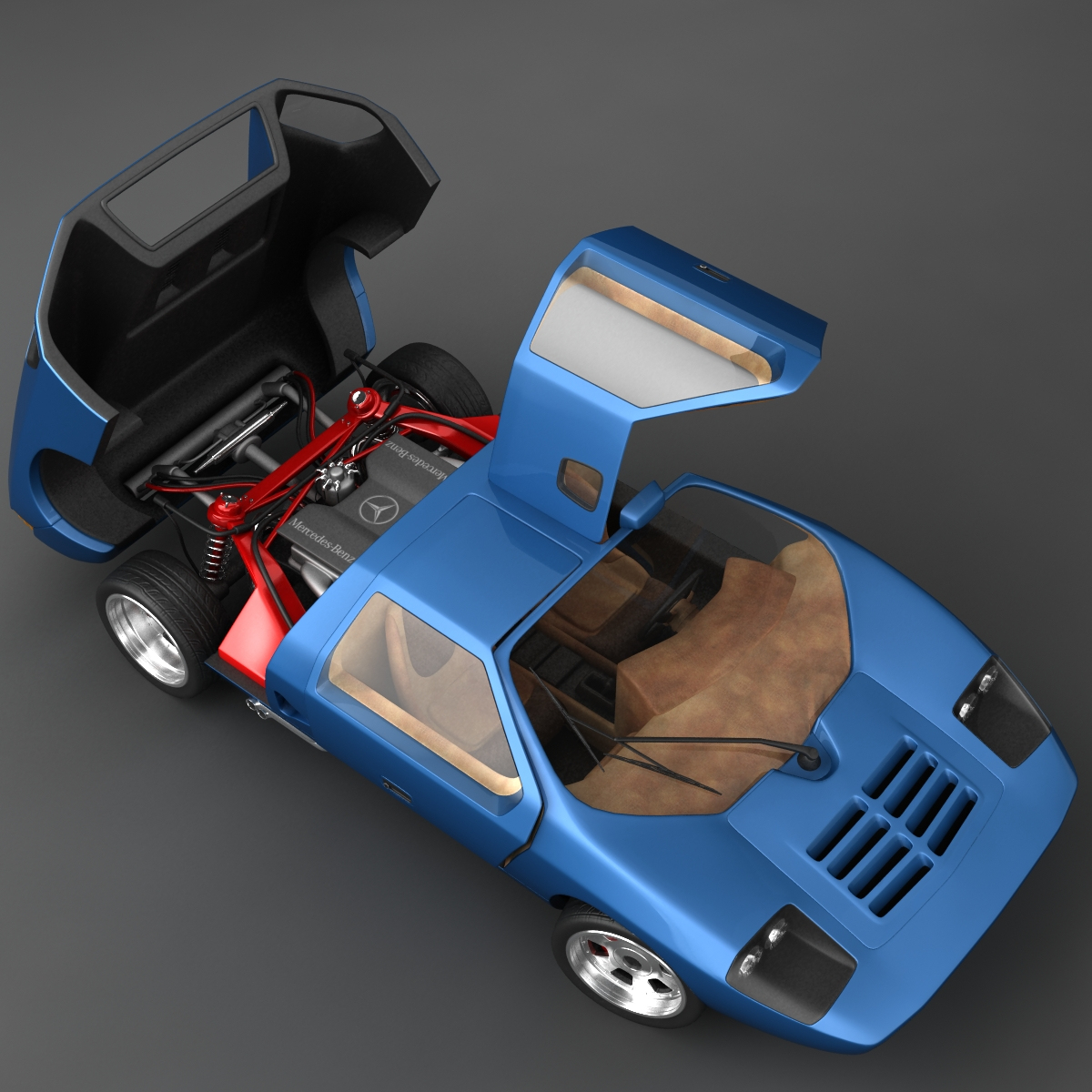 realistic supercar isdera imperator 3d max