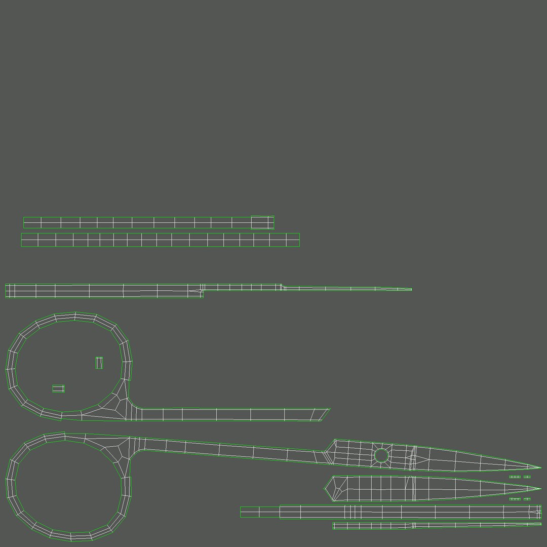 3d Model Of Medical Scissors