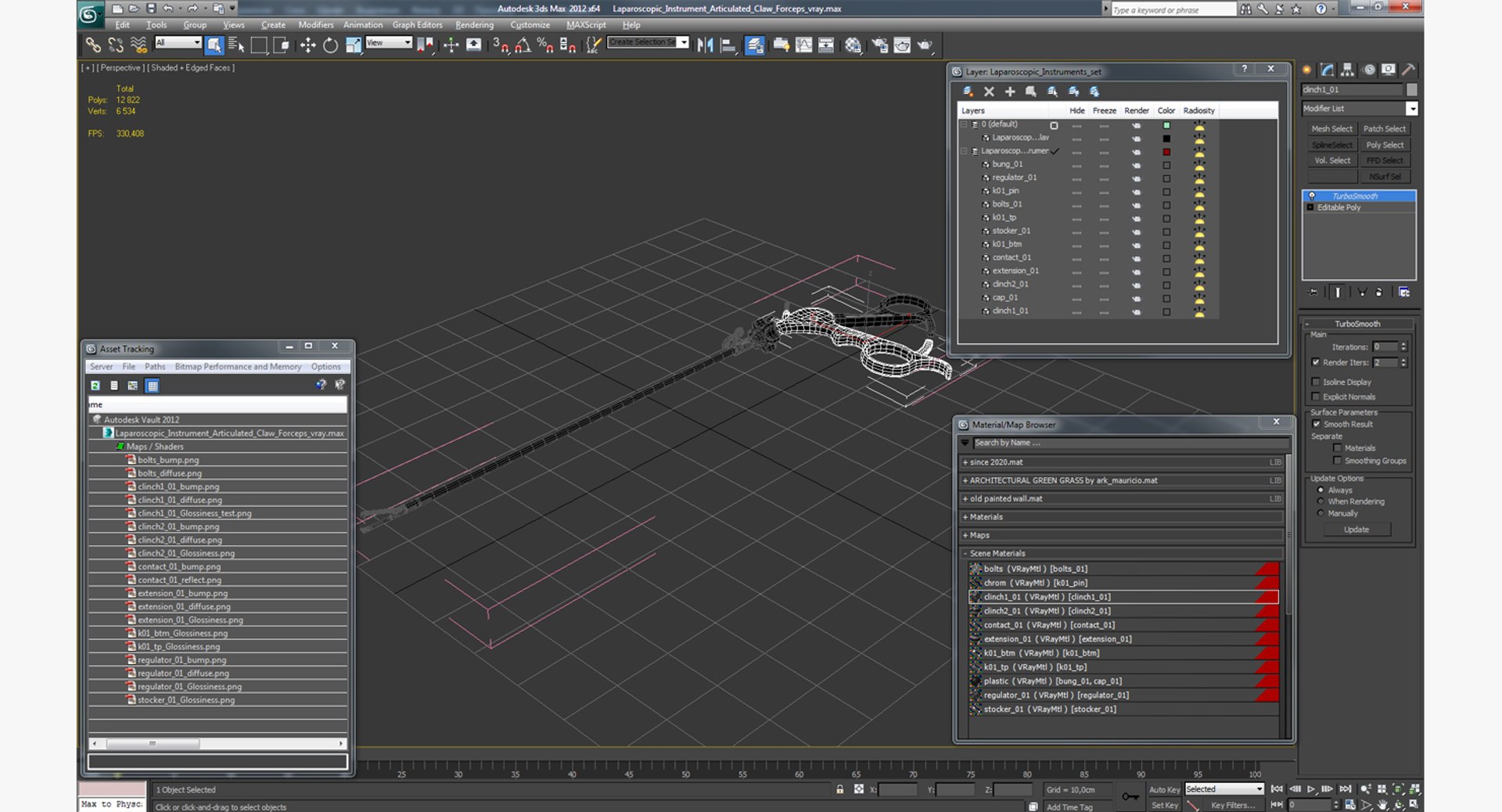 Laparoscopic Instrument Articulated Claw Model - TurboSquid 1264996